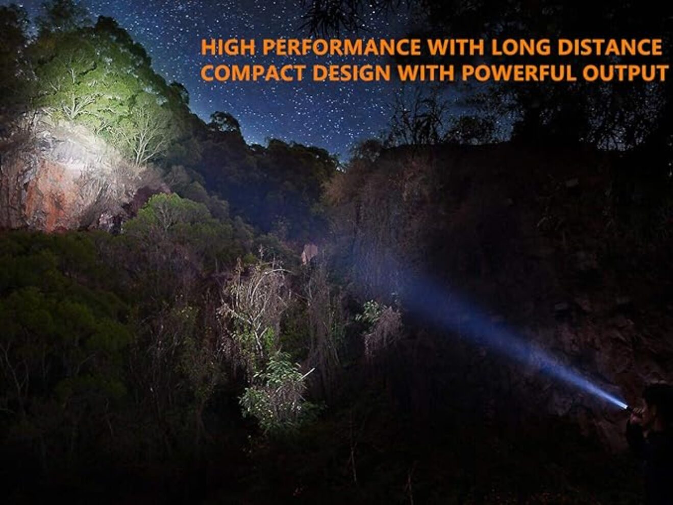 Fenyee Tactical Flashlight Adjustable 350 Yards 1200 Lumen LED Light